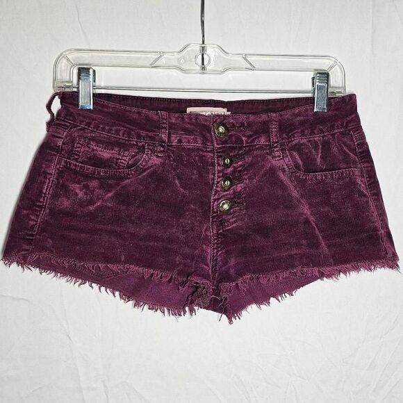 Roxy | Shorts | Vintage Y2k Roxy Burgundy Velvet Corduroy Micro Mini ...